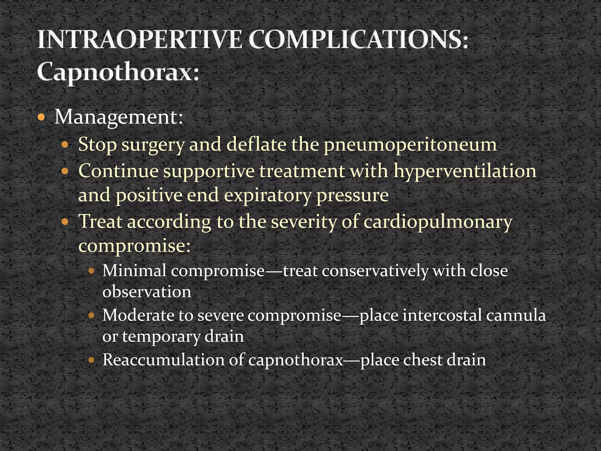 Anesthesia for laparoscopic surgery | PPTX