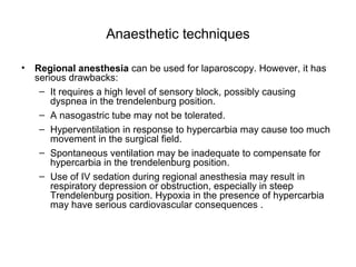 Anesthesia for laproscopic surgery | PPT