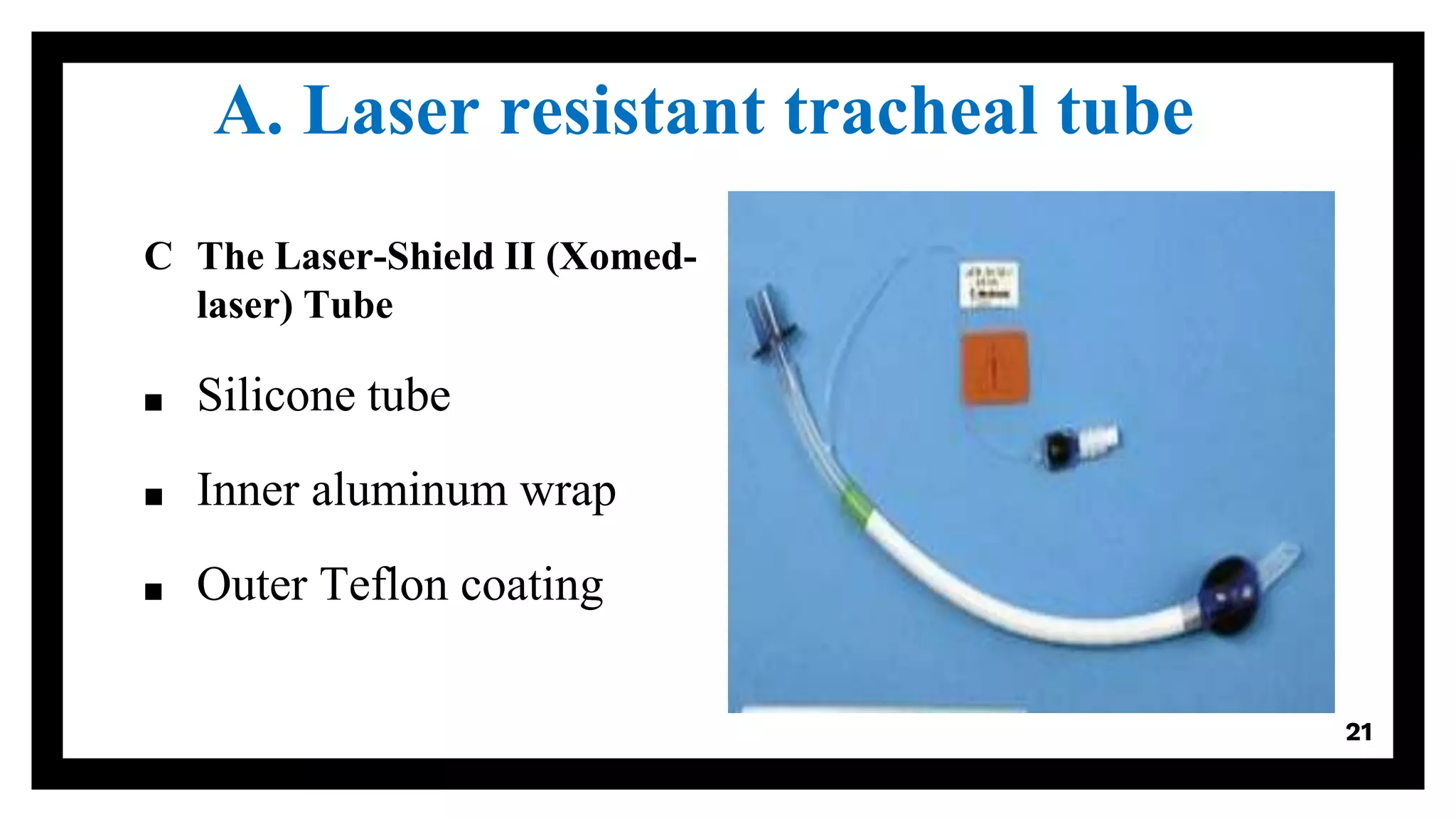 Anesthesia for laser airway surgery | PPTX
