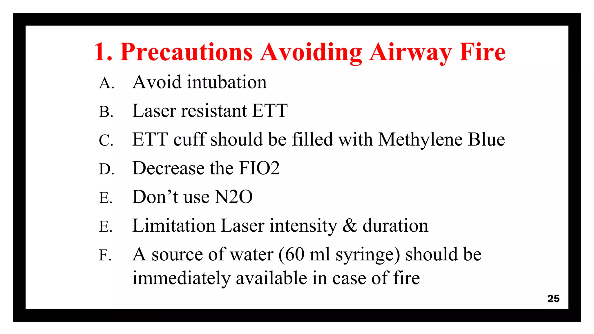 Anesthesia for laser airway surgery | PPTX