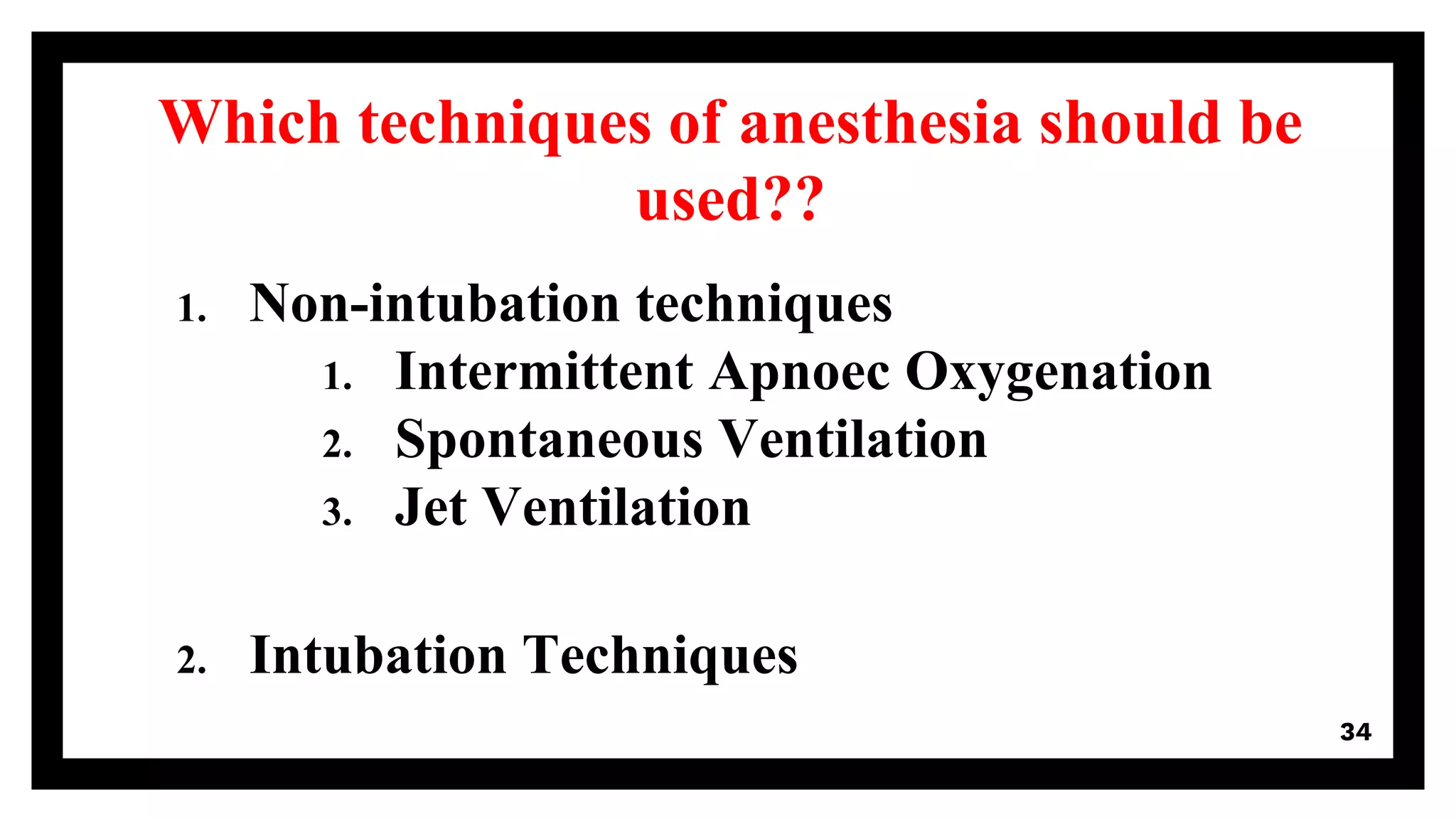 Anesthesia for laser airway surgery | PPTX