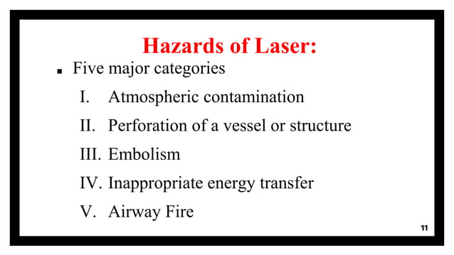 Anesthesia for laser airway surgery | PPTX
