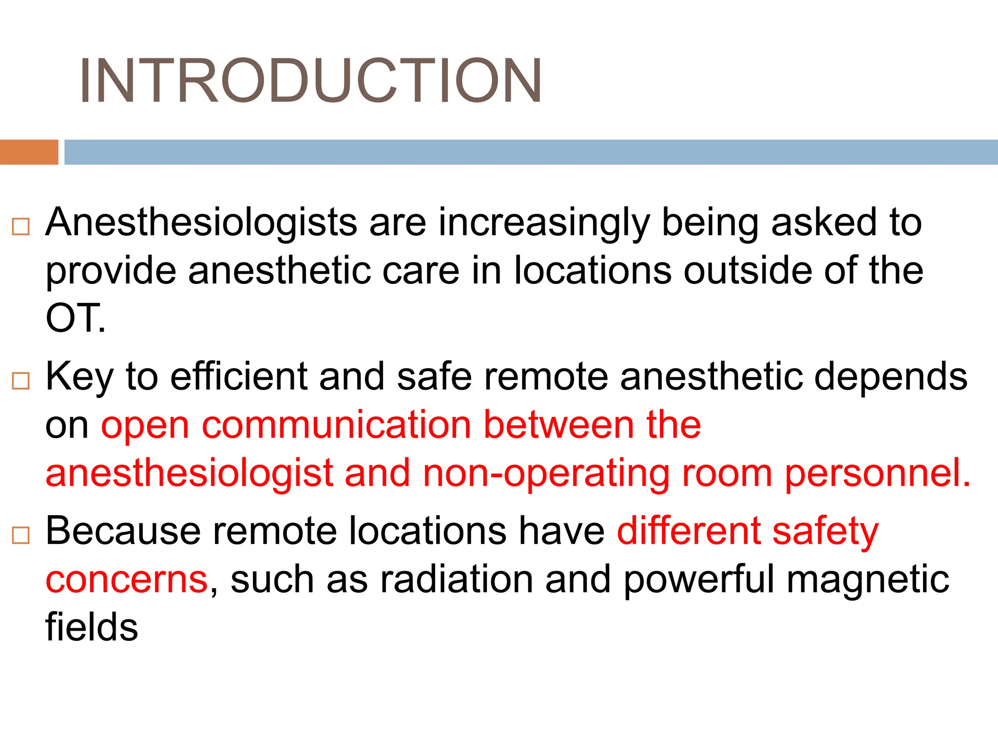 ANESTHESIA FOR MRI AND CT SCANs suite room | PPTX