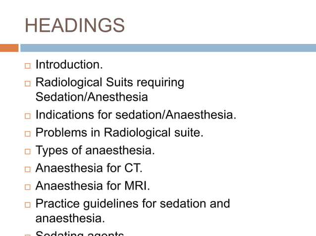 ANESTHESIA FOR MRI AND CT SCANs suite room | PPTX | Lung and ...
