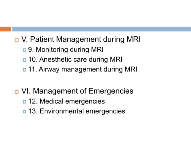 ANESTHESIA FOR MRI AND CT SCANs suite room | PPTX | Lung and ...
