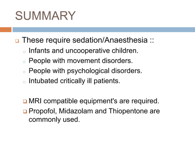 ANESTHESIA FOR MRI AND CT SCANs suite room | PPTX | Lung and ...