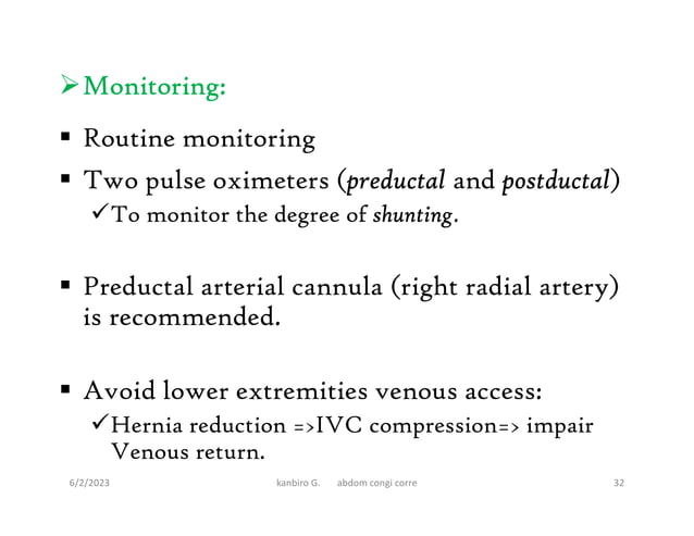 Anesthesia for Neonatal congenital correction surgery.pdf | Pregnancy ...