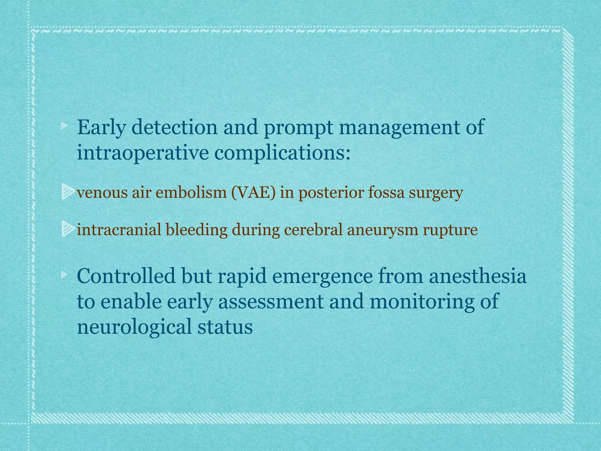 Anesthesia for neurosurgery (zuhura) | PPT