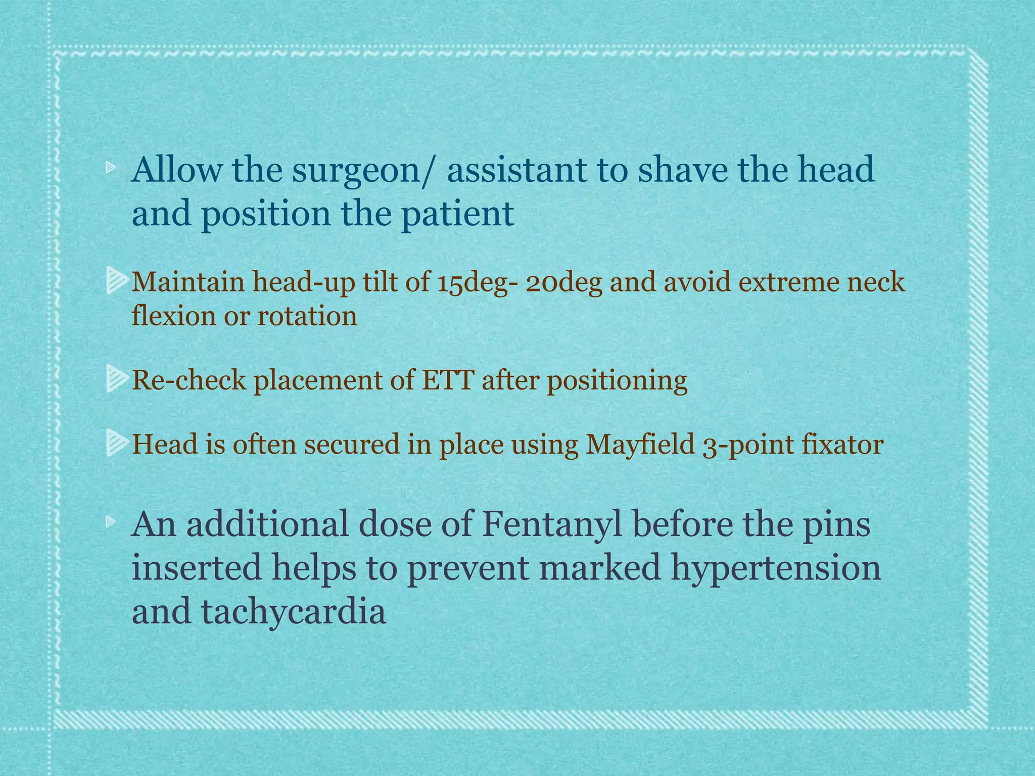 Anesthesia for neurosurgery (zuhura) | PPT