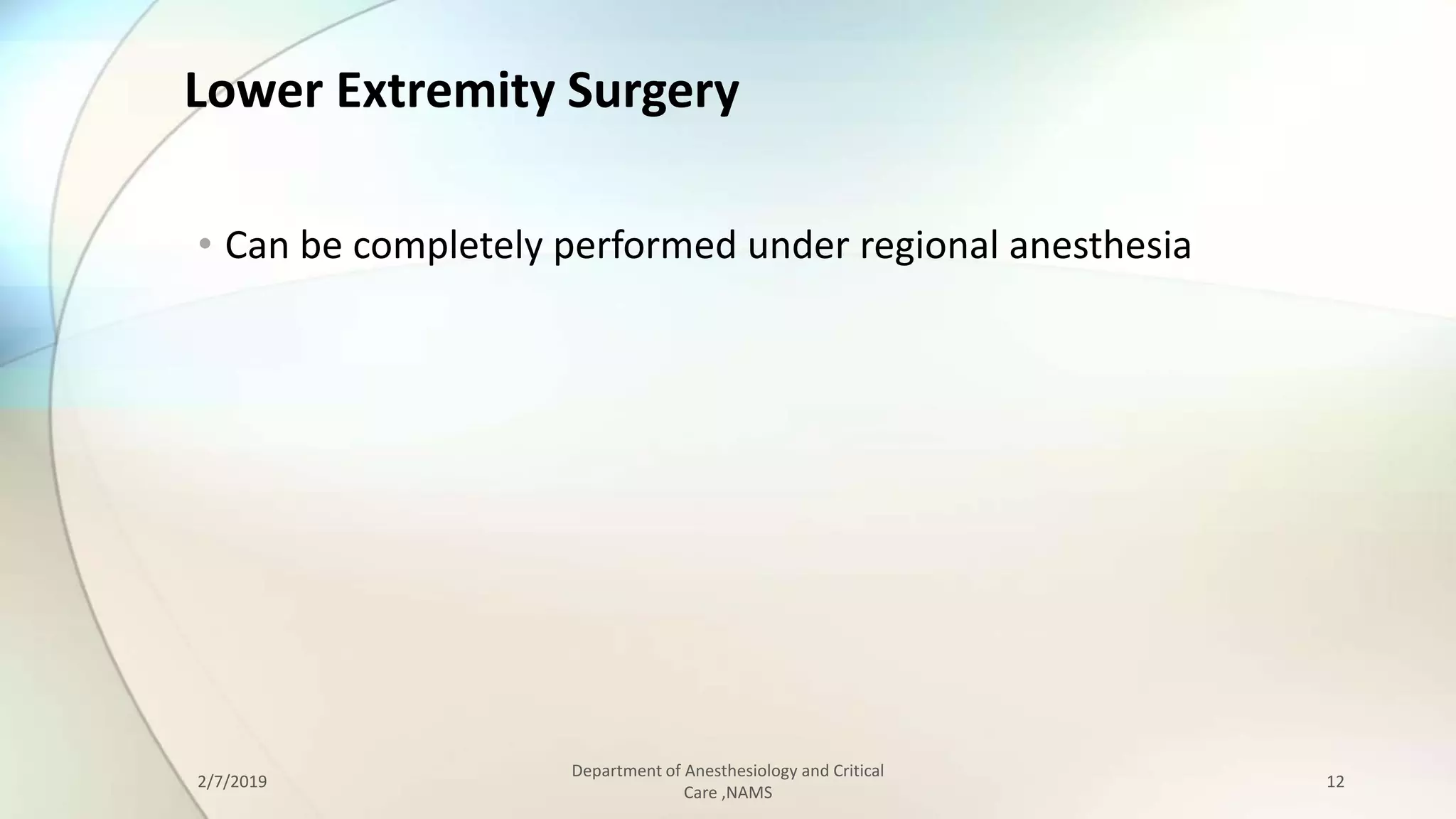 Anesthesia for orthopedic surgery | PPTX