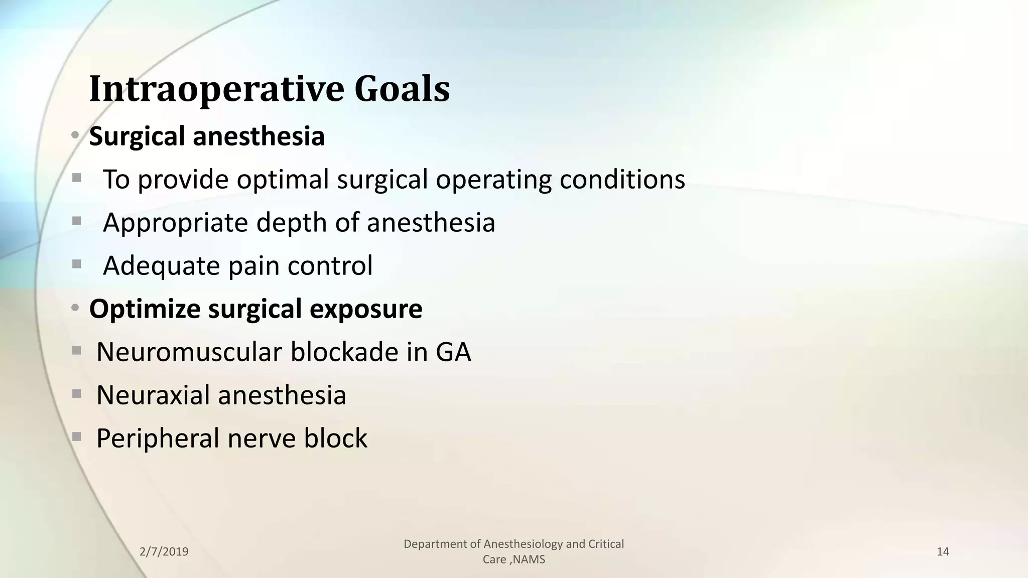 Anesthesia for orthopedic surgery | PPTX