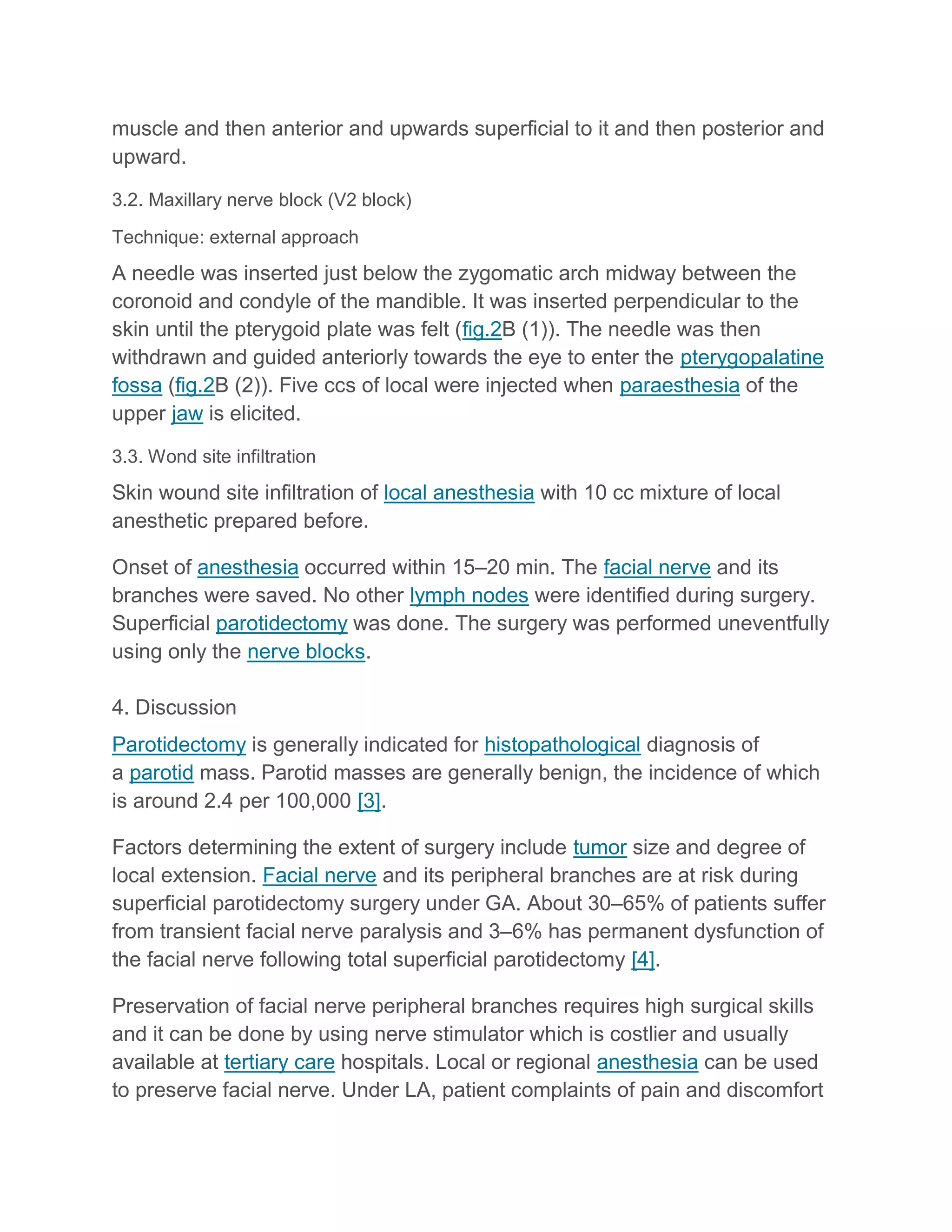 Anesthesia for parotidectomy | PDF