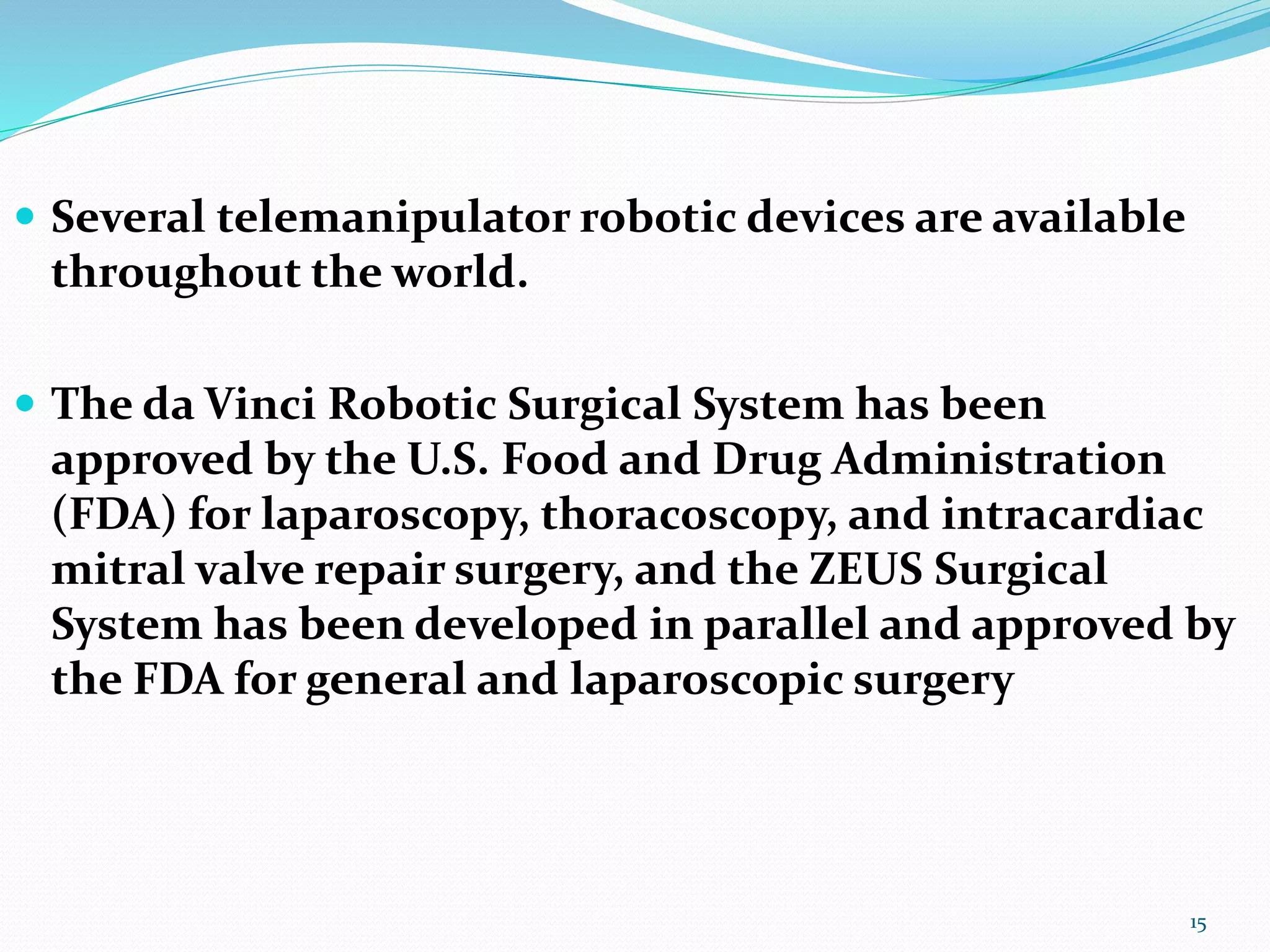 Anesthesia for robotic surgery | PPTX