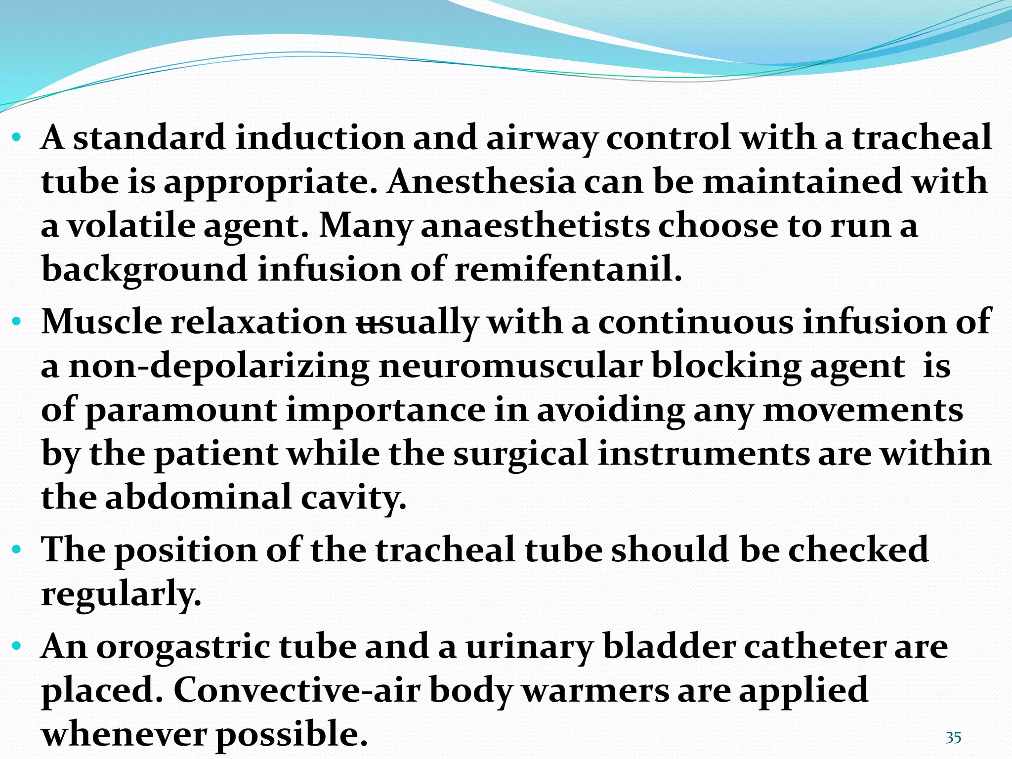 Anesthesia for robotic surgery | PPTX