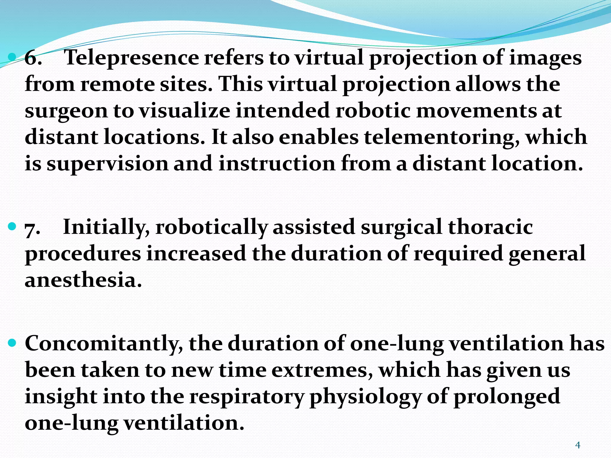 Anesthesia for robotic surgery | PPTX