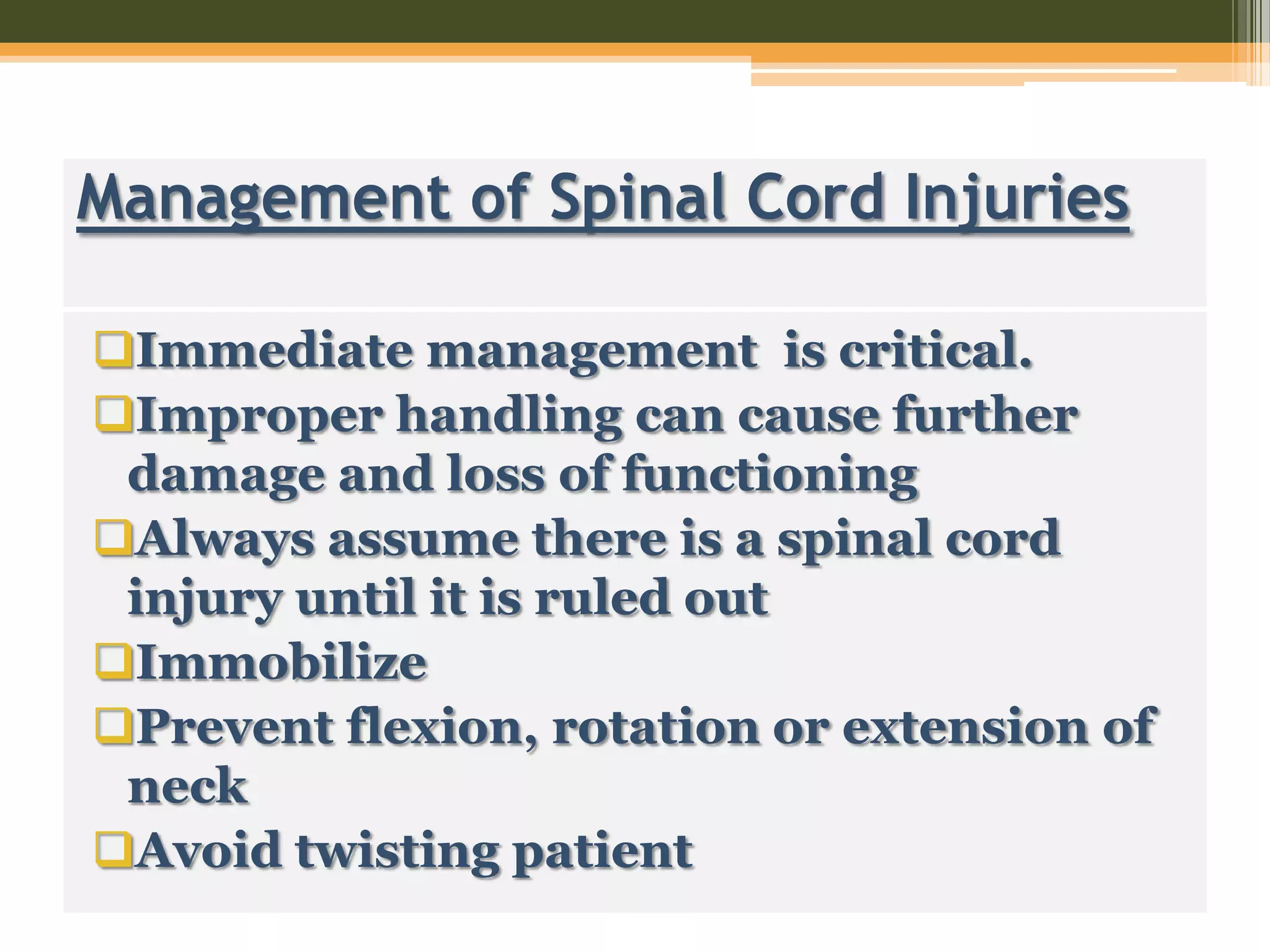 Anesthesia for spinal cord injury and scoliosis030 | PPTX