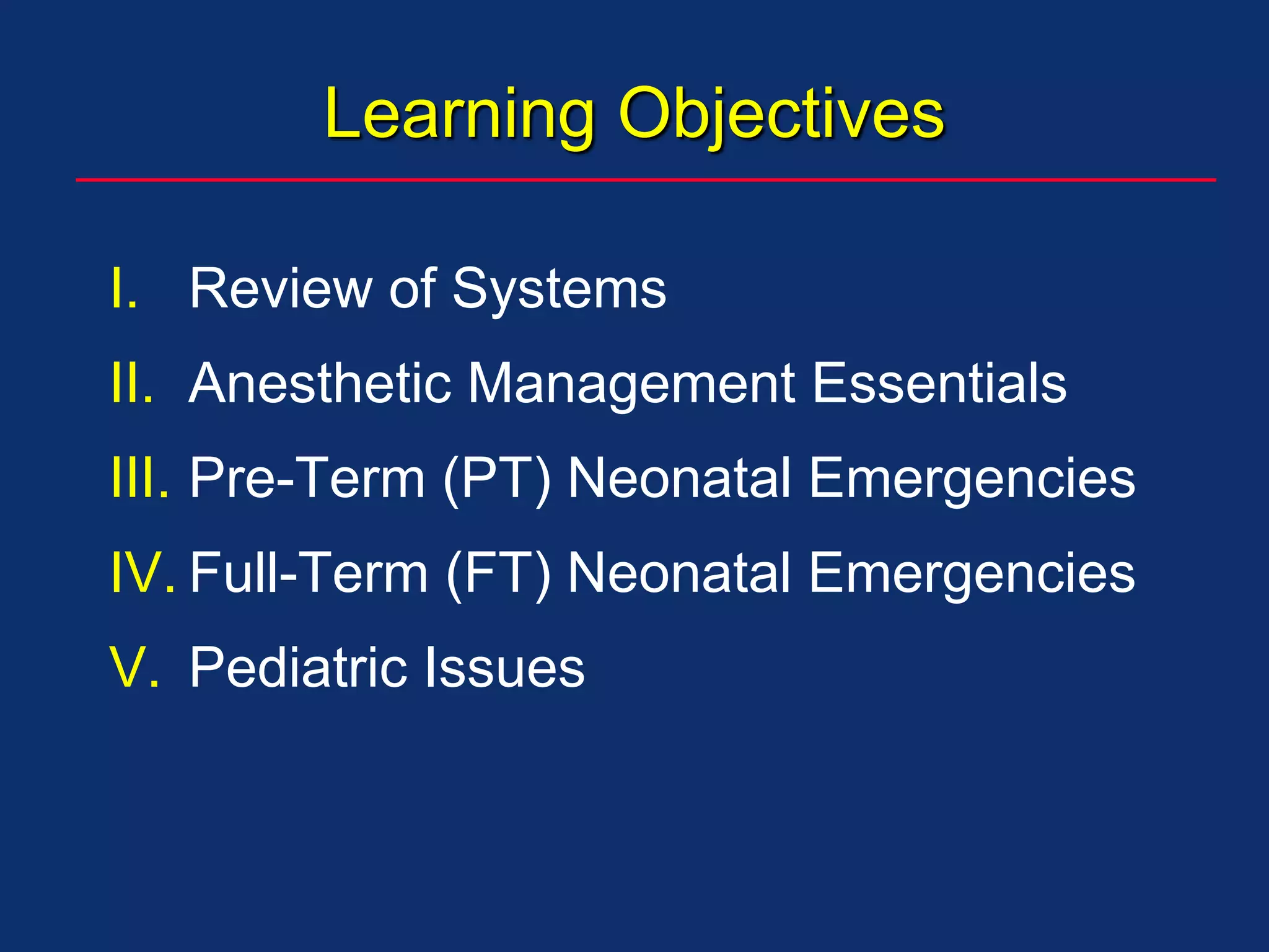 Essentials of Pediatric Anesthesia | PPTX