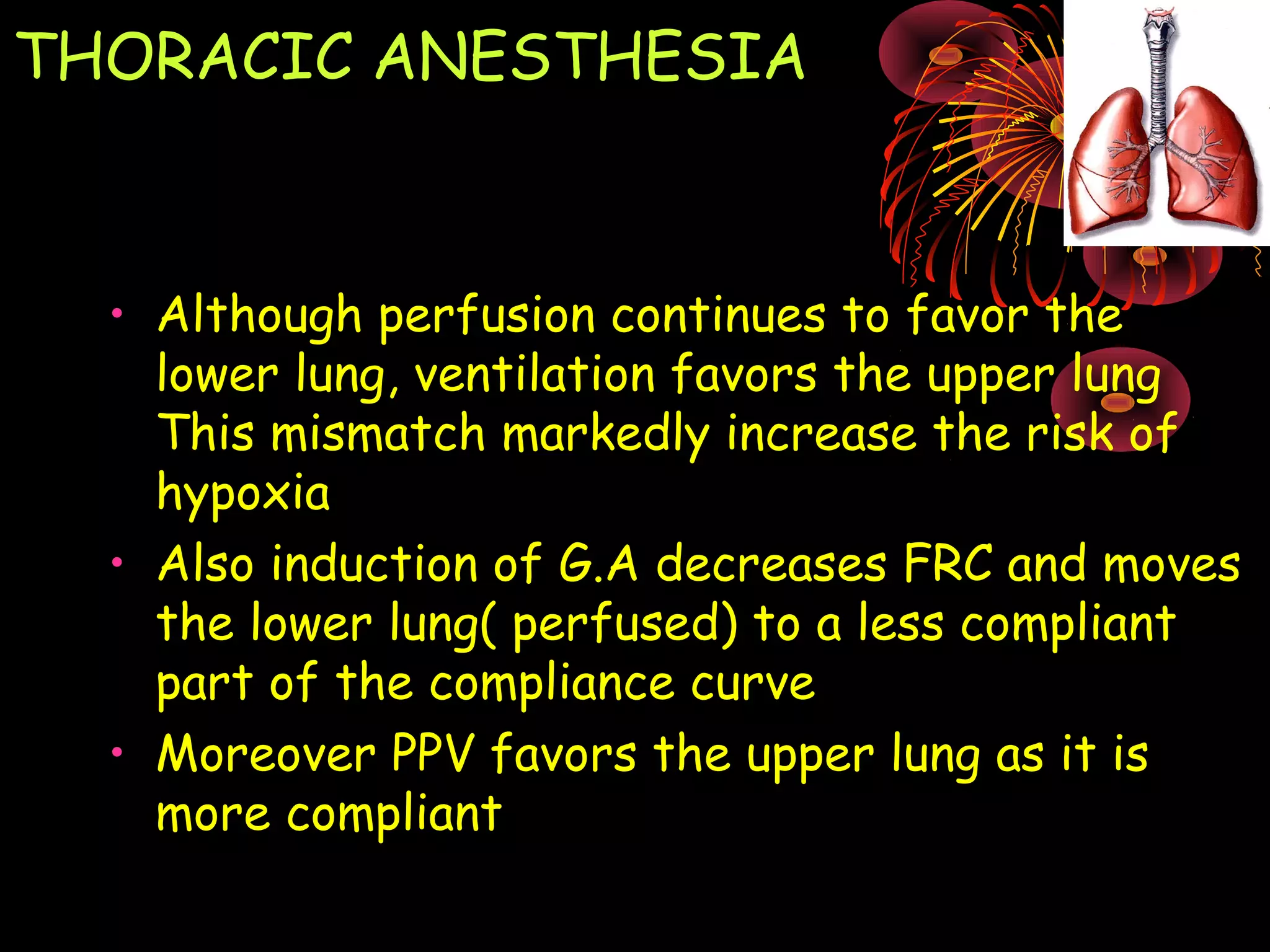 Anesthesia for toracic surgery | PPT