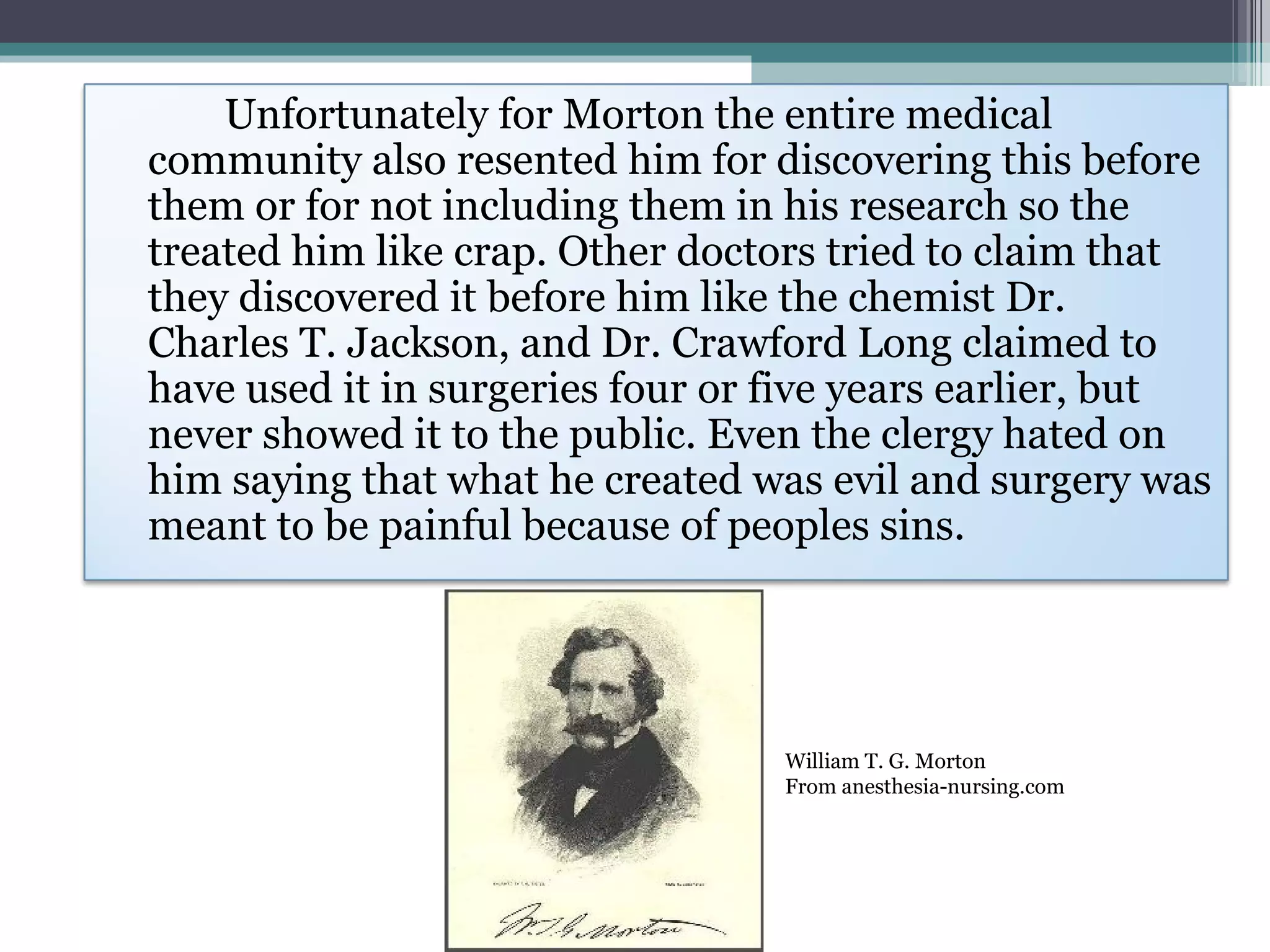 Anesthesia History of Ether | PPT