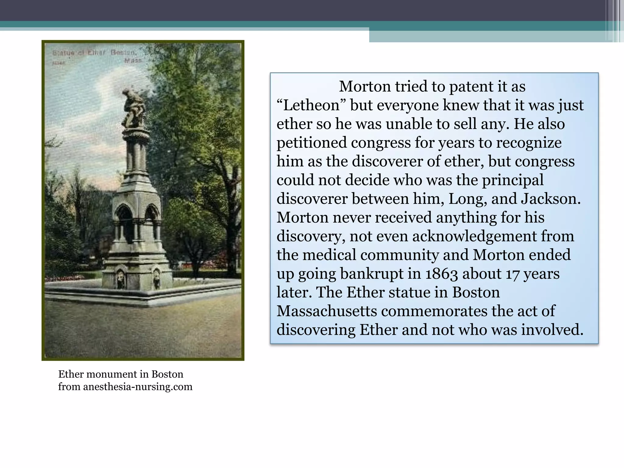 Anesthesia History of Ether | PPT