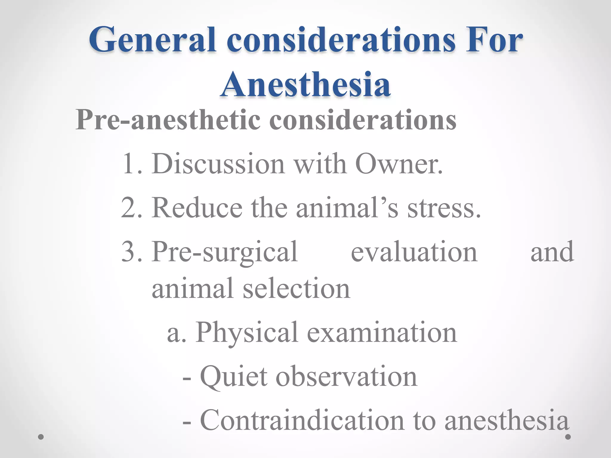 Anesthesia in birds and exotic pet animals | PPTX