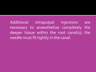 Anesthesia in endodontics | PPT