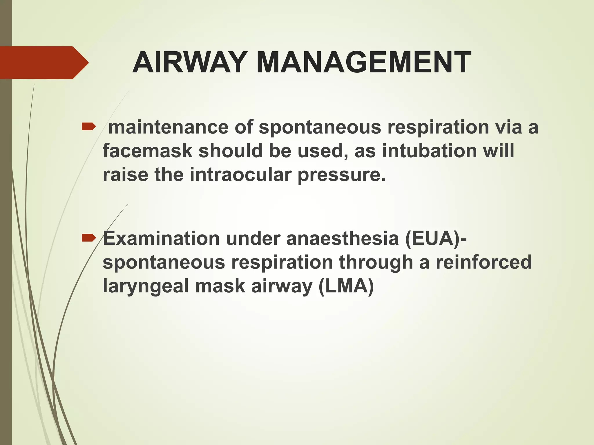 Anesthesia in ophthalmic surgery dr ferdous | PPTX