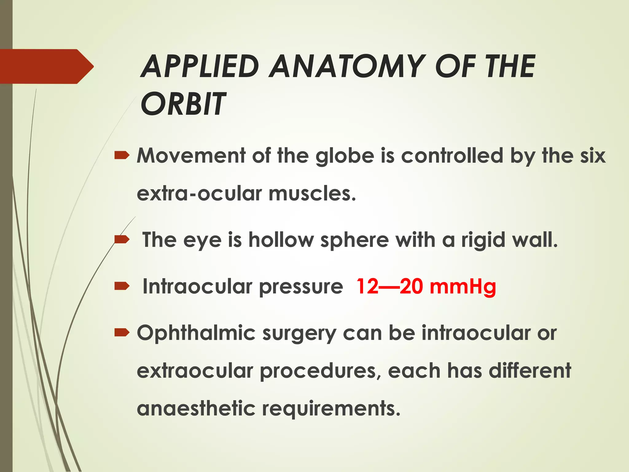 Anesthesia in ophthalmic surgery and complications | PPTX