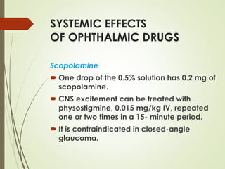 Anesthesia in ophthalmic surgery and complications | PPTX