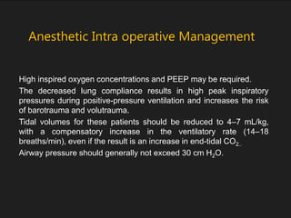 Anesthesia in patient with respiratory disease | PPTX