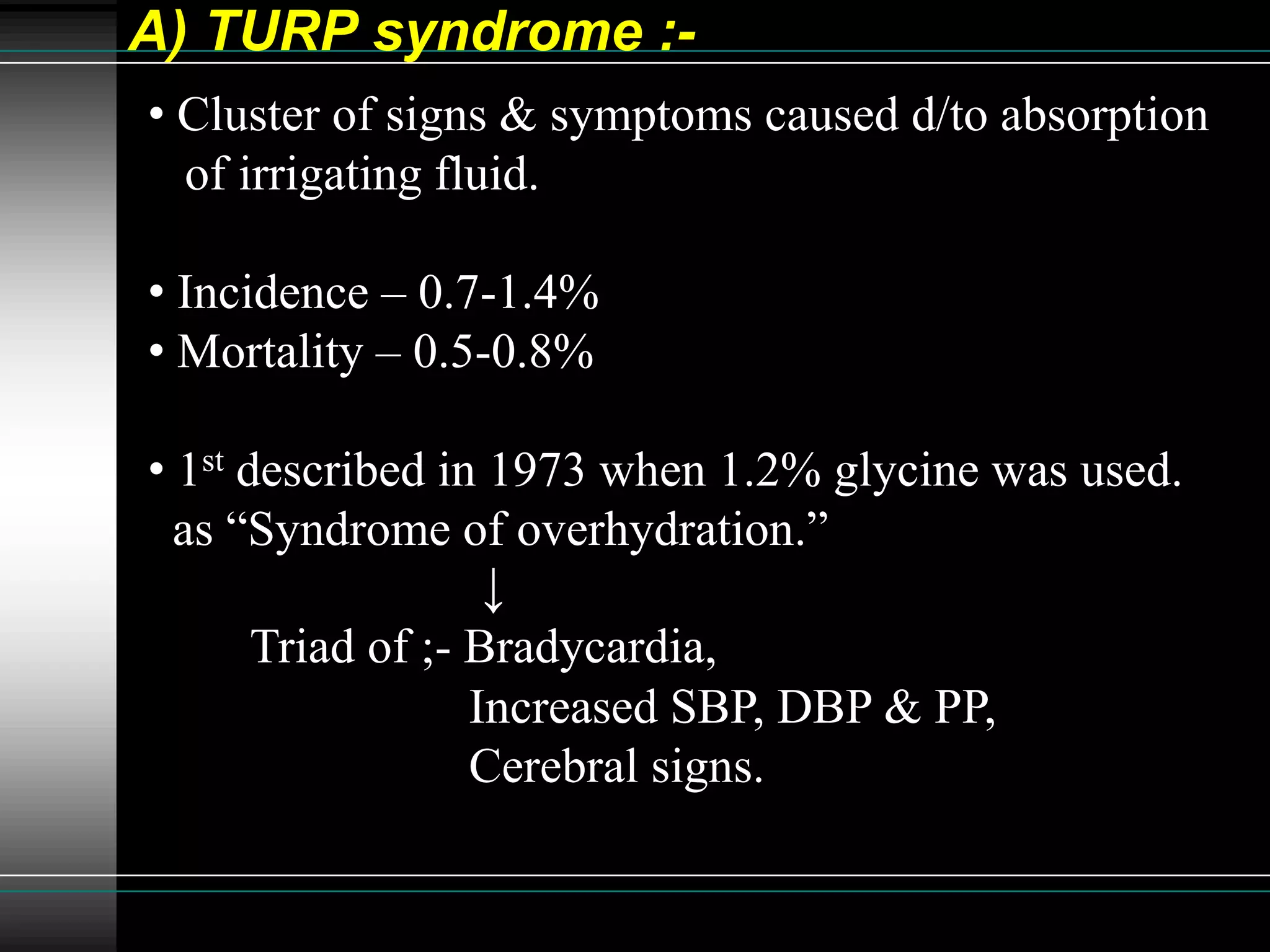 Anesthesia in Transurethral resection of prostate | PPTX