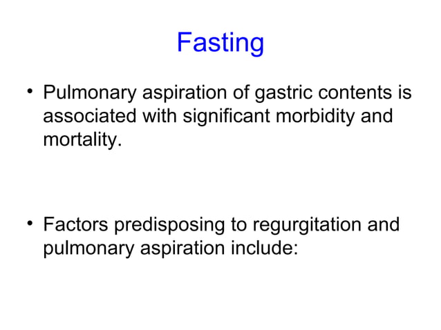 Anesthesia.routine preoperative investigations+ fasting guidlines.(dr ...