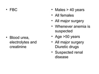 Anesthesia.routine preoperative investigations+ fasting guidlines.(dr ...