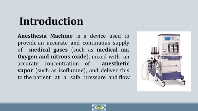 anesthesia machine.pptx | First Aid | Injuries