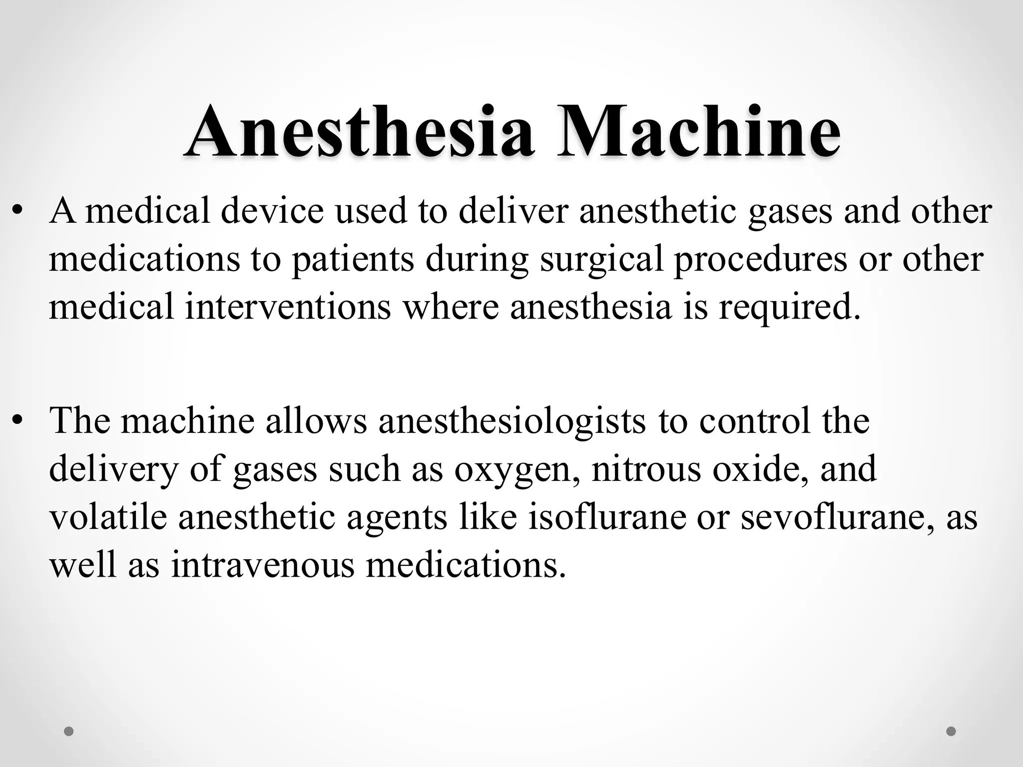 Anesthesia Machine.pdf are most important | PDF