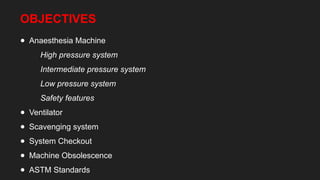 Basics of Anesthesia machine and workstation .pptx
