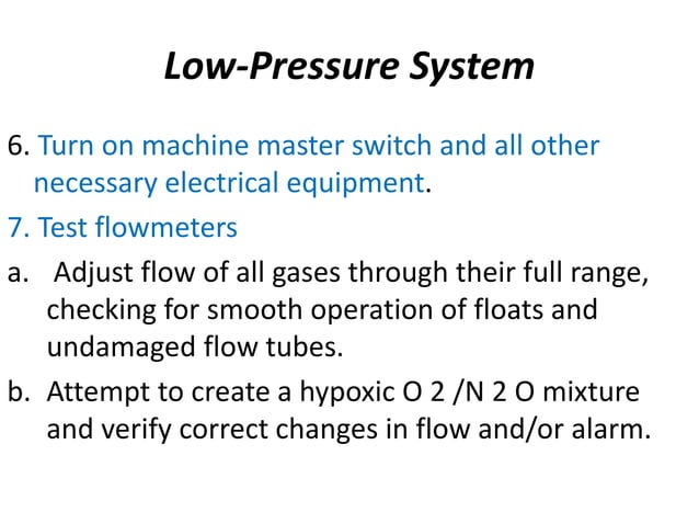 ANESTHESIA MACHINE CHECK DAILY ROUTINE IN THEARTE | PPT
