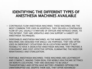 Anesthesia Machine Manufacturers - HPD | PPTX