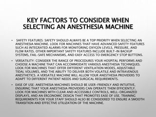 Anesthesia Machine Manufacturers - HPD | PPTX