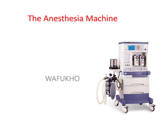 Anesthesia MACHINE and safety measures in anesthesia machine | PPTX