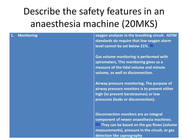 Anesthesia MACHINE and safety measures in anesthesia machine | PPT