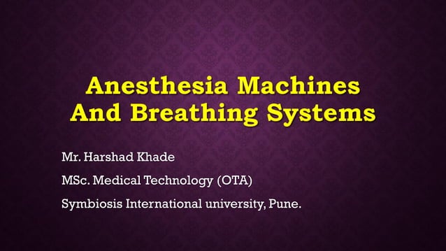 Anesthesia machines and breathing systems | PDF | Lung and Respiratory ...