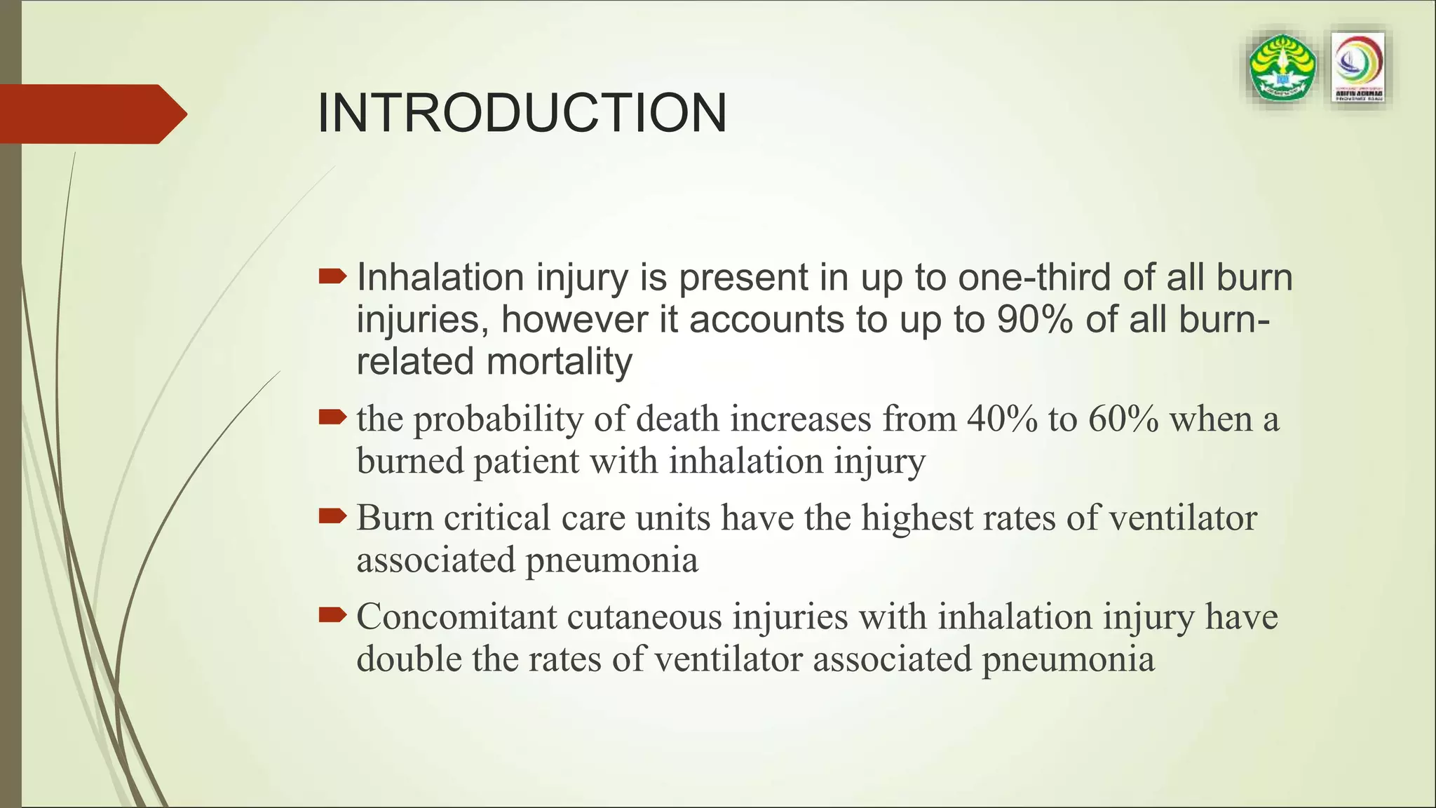 ANESTHESIA MANAGEMENT IN BURN WITH INHALATION TRAUMA - Copy.ppt