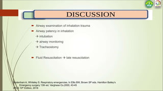 ANESTHESIA MANAGEMENT IN BURN WITH INHALATION TRAUMA - Copy.ppt | First ...