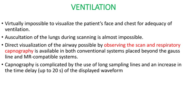 ANESTHESIA for MRI procedures | PPTX