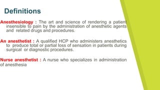 Types of anesthesia | PPTX