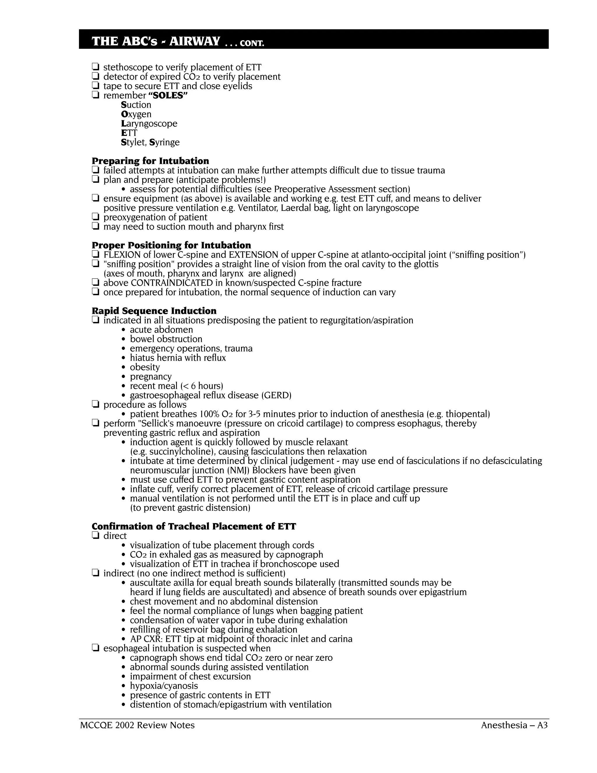 Anesthesia short reference copy | PDF | Ear, Nose and Throat Conditions ...