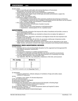 Anesthesia short reference copy | PDF