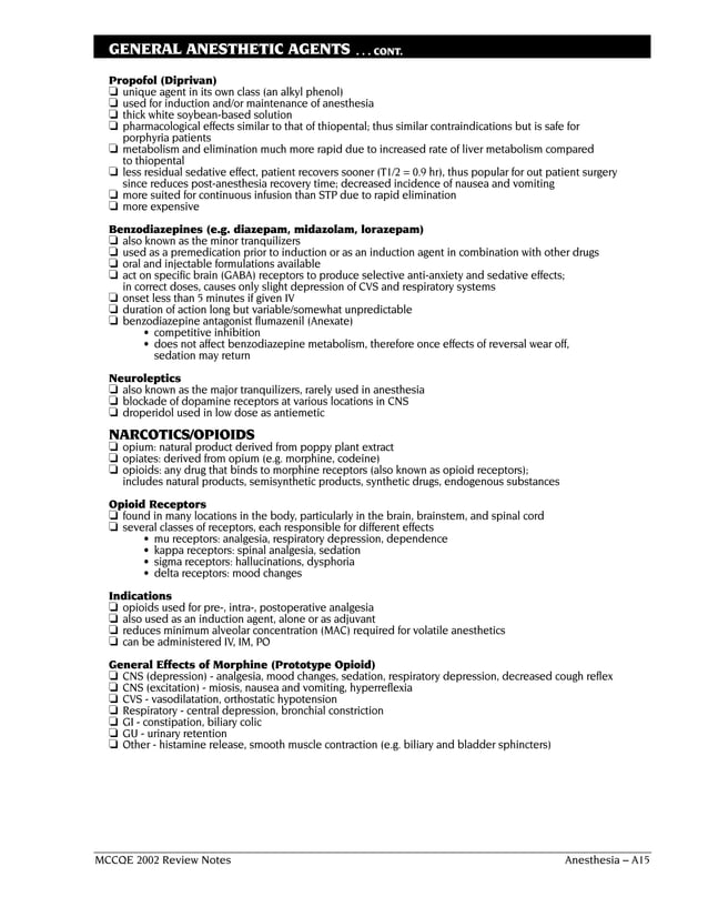 Anesthesia short reference copy