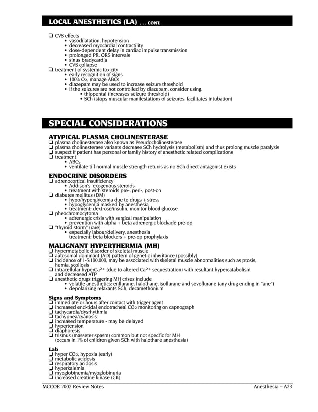 Anesthesia short reference copy